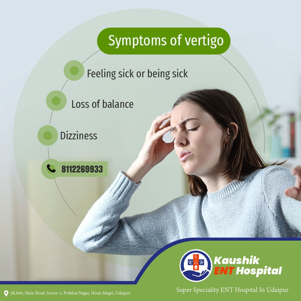 Vertigo Treatment in Udaipur | Kaushik ENT Hospital - Udaipur